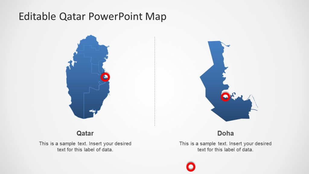 Highlighting Map of Qatar - SlideModel