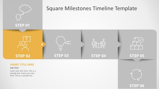 Square Milestones In PowerPoint Timeline - SlideModel