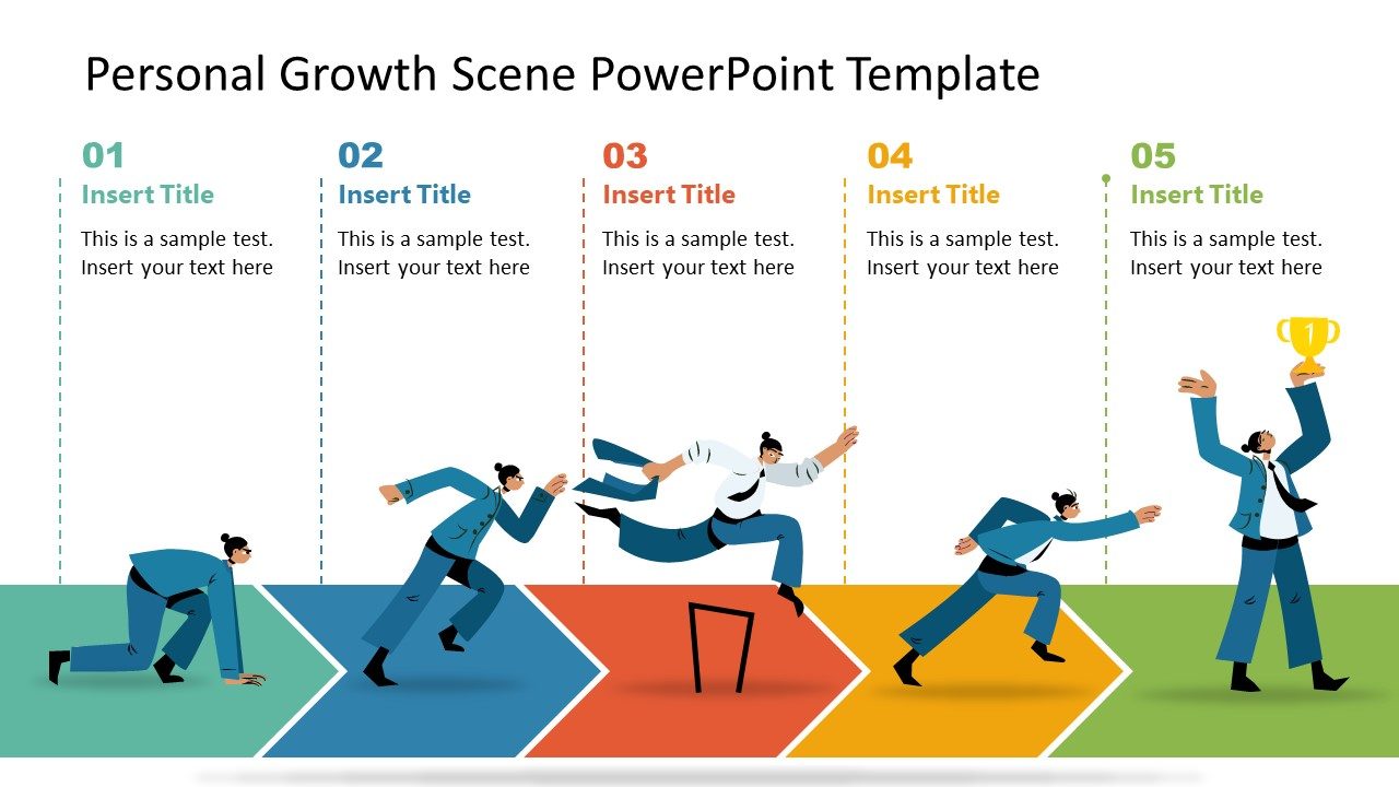 5 Steps Personal Growth PowerPoint - SlideModel