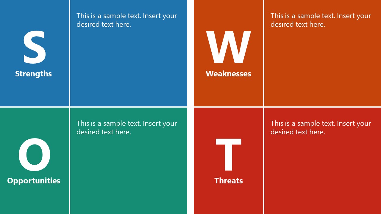 Vertical SWOT Analysis PowerPoint Template