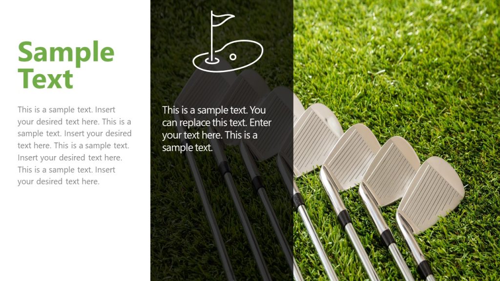 Golf Stick Background Slide for Golf PPT Theme Template - SlideModel