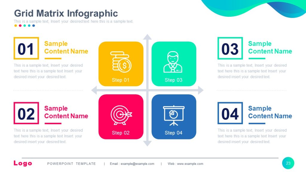 Grid Matrix Slide - Free Multi-Purpose PPT Template - SlideModel