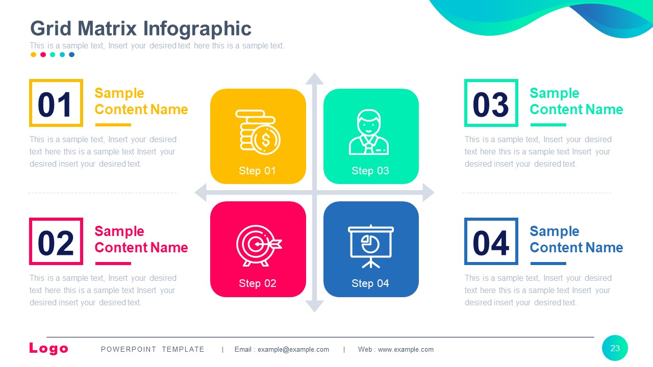 Grid Matrix Slide - Free Multi-Purpose PPT Template - SlideModel