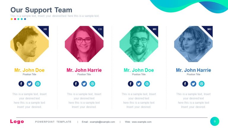 Our Support Team Slide - Modern Multi-Purpose Template - SlideModel