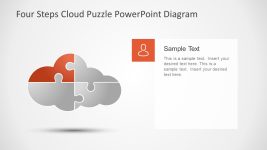 Customizable 4 Steps Cloud Puzzle Diagram Template - SlideModel