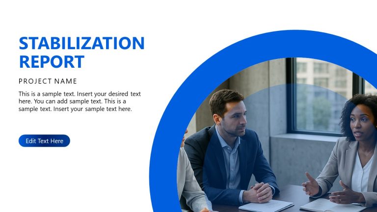Business Stabilization Report Template - Cover Slide - SlideModel