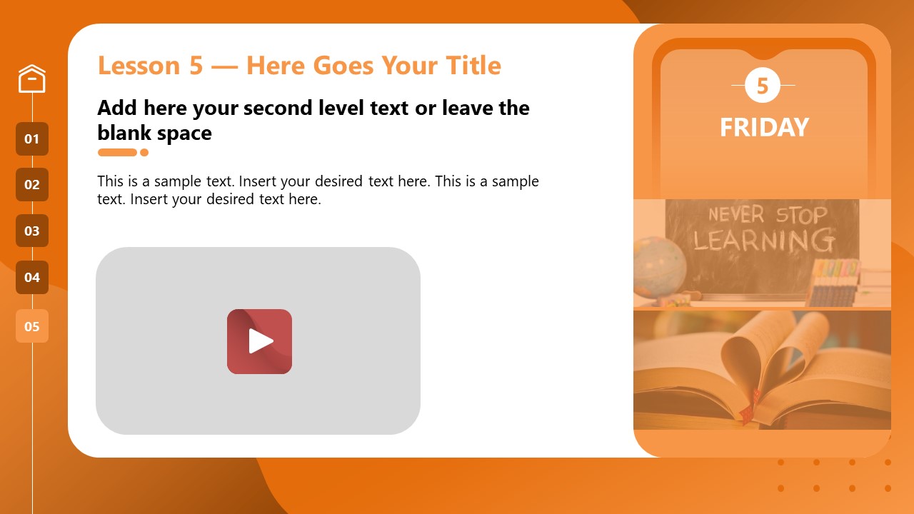 School Weekly Plan PowerPoint Template