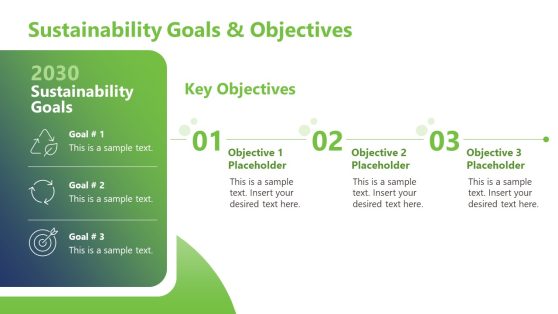 Sustainability Strategy Slide for Goals and Objectives - SlideModel