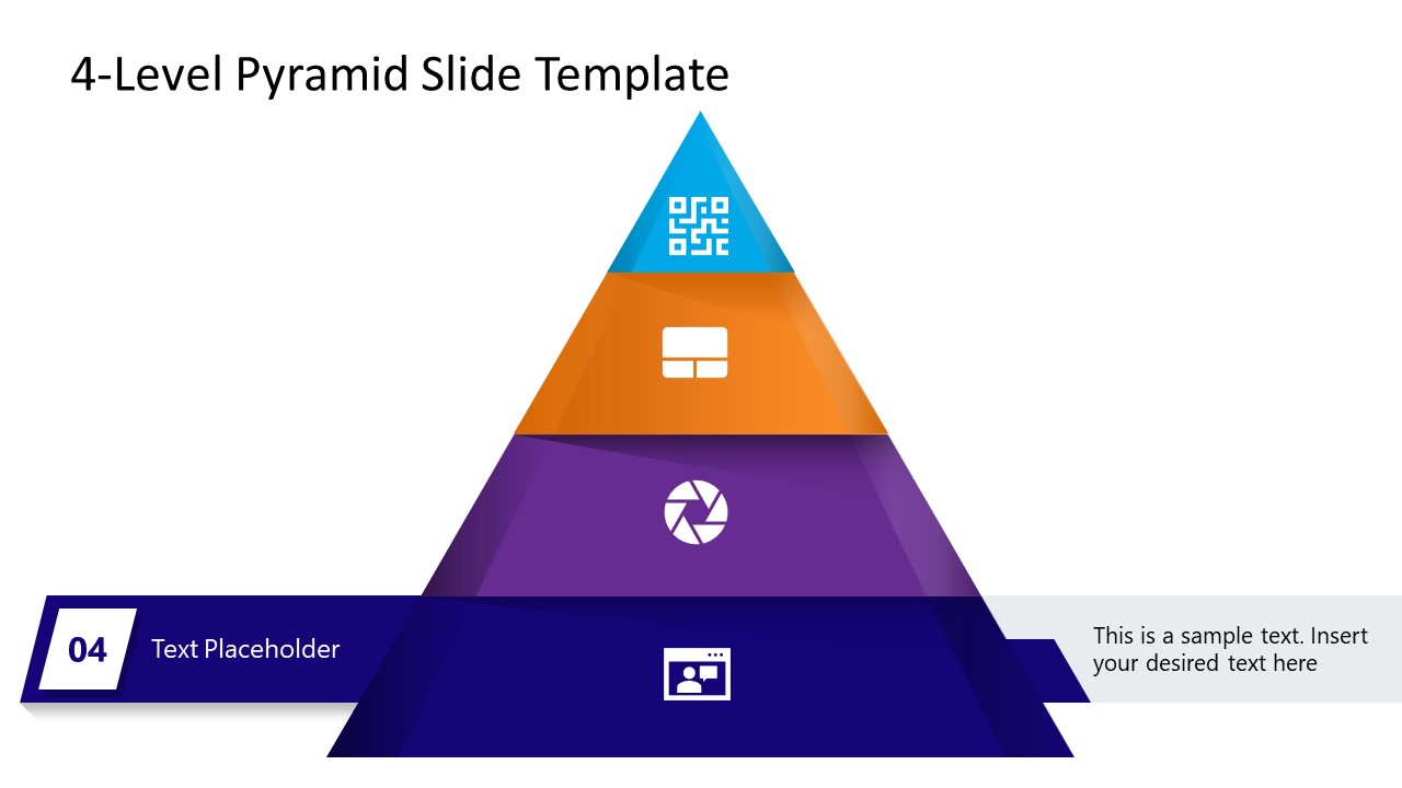 4-Level Colorful Pyramid PowerPoint Template