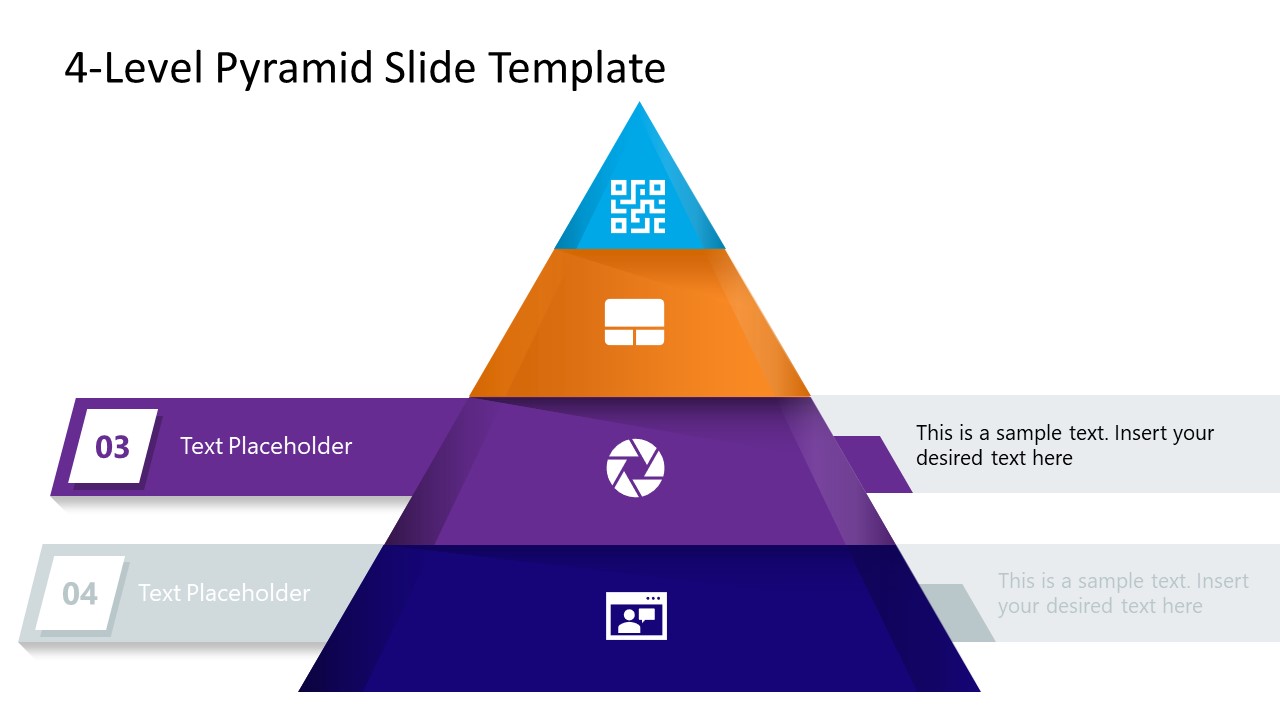 4-Level Colorful Pyramid PowerPoint Template