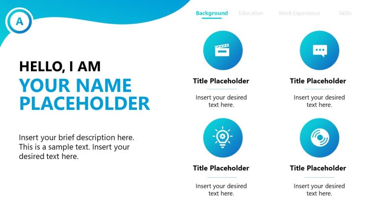 Editable About Me PPT Template - Background Slide - SlideModel