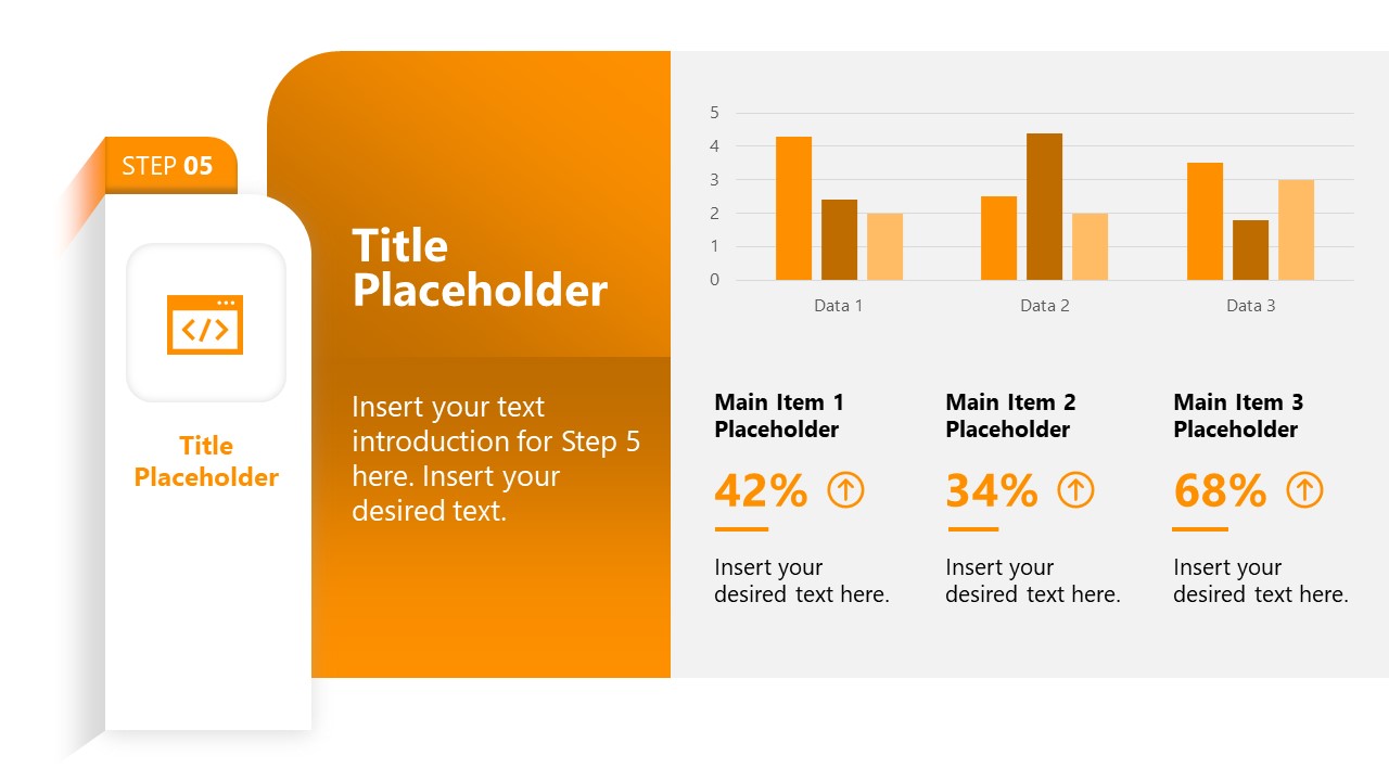 Animated Ascending Block List Template for PowerPoint