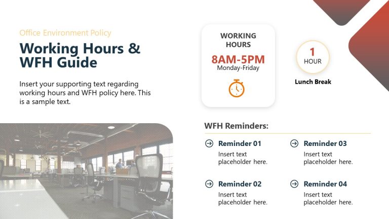 Working Hours and WFH Guide Slide - SlideModel