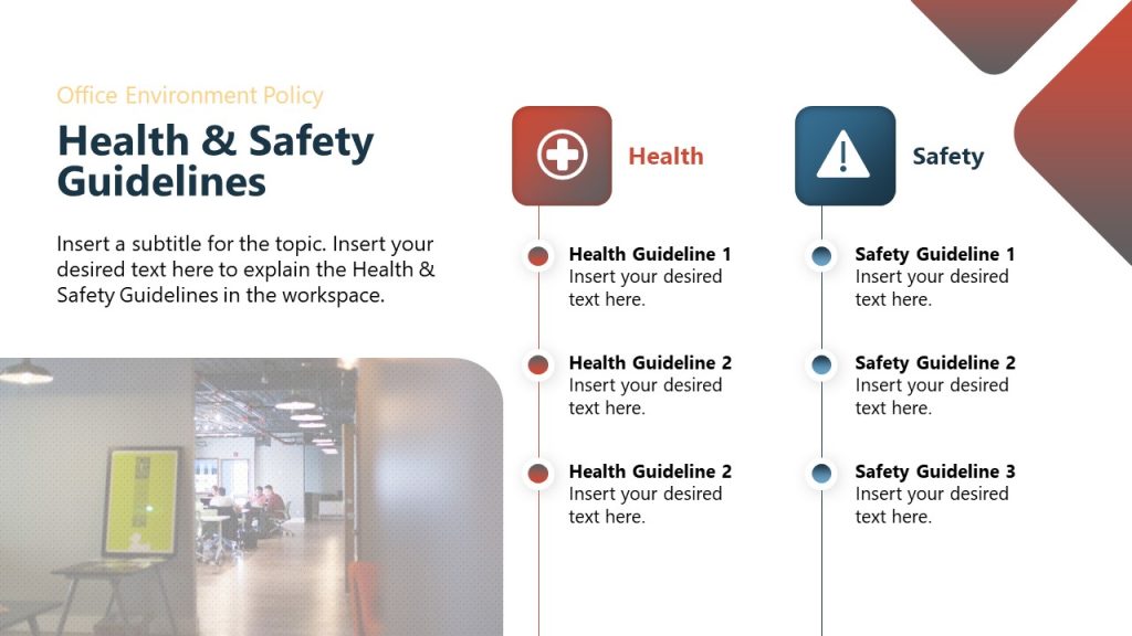 Health & Safety Guidelines Slide - Staff Handbook Template - SlideModel