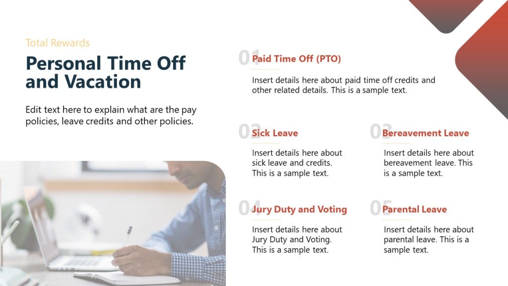 Personal Time Off and Vacation PowerPoint Slide - SlideModel
