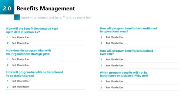 Program Management Presentation Slide - Benefits Management - SlideModel