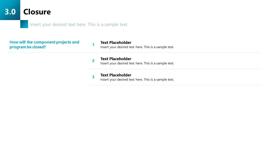 Slide for Closure Presentation - Program Management Template - SlideModel