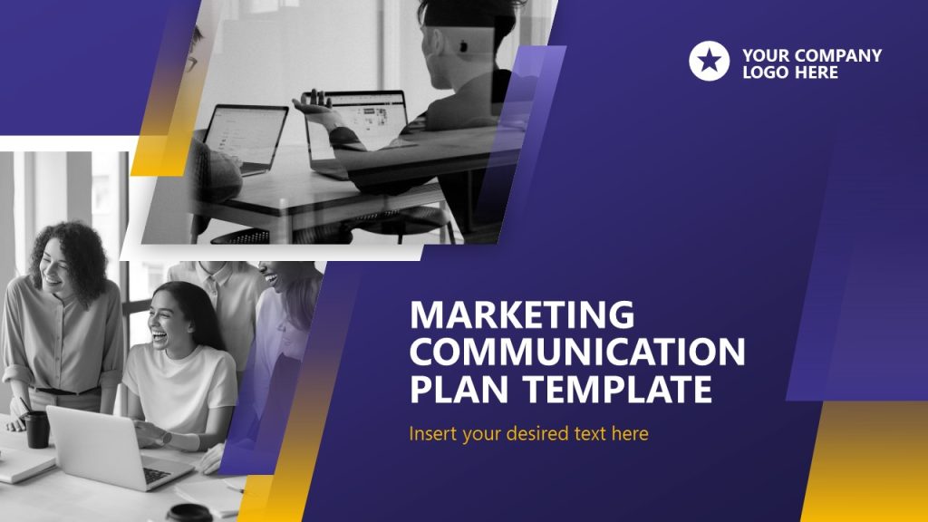 Editable Marketing Communication Plan PPT Template - Title Slide ...