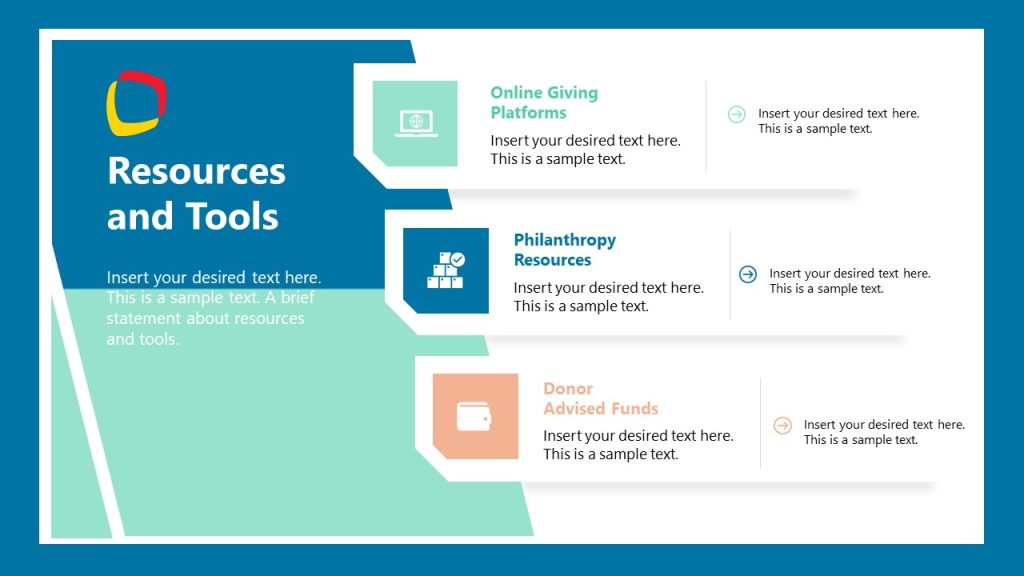 Resources Tools Slide Philanthropy Template Slidemodel