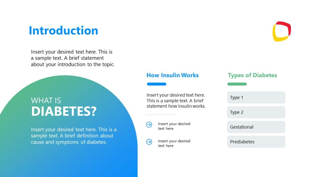 Diabetes Introduction Slide Template - SlideModel