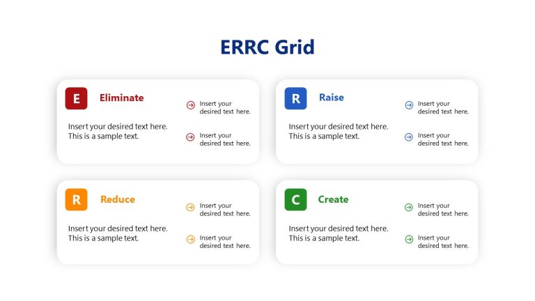 ERRC Grid Slide - Four Segments Layout - SlideModel