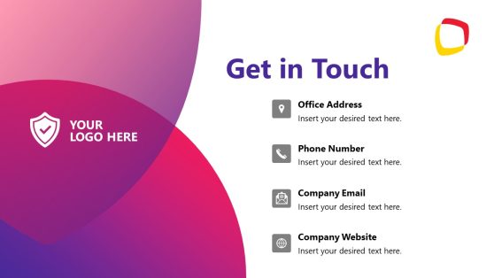 Get in Touch Slide - Cybersecurity Template for Presentation - SlideModel