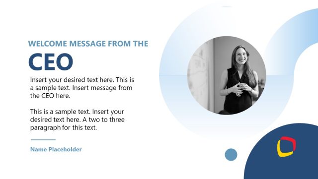 CEO Welcome Message - Business Company Profile Template - SlideModel
