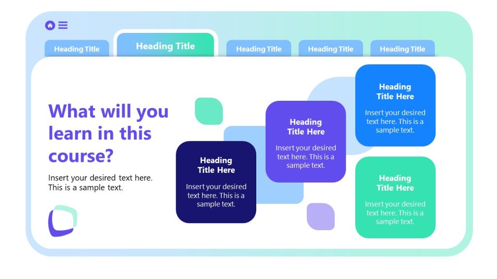 Learning Objectives Slide - Storyline Course PPT Template - SlideModel