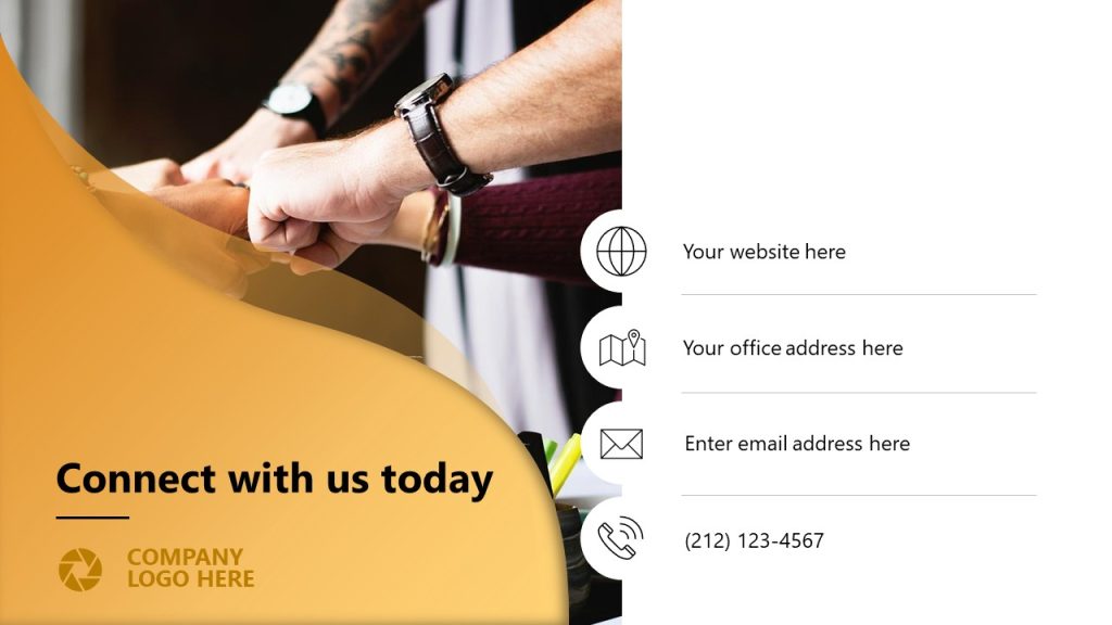 Contact Us Slide - Business Marketing Slide Template - SlideModel