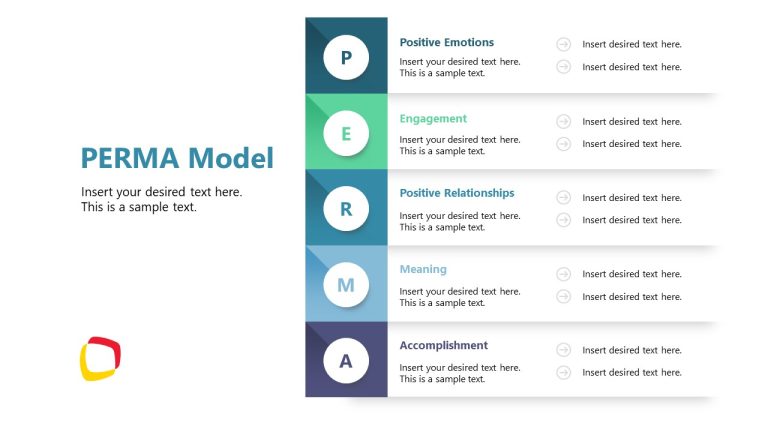 Editable PERMA Model Template - Vertical Rows Diagram - SlideModel