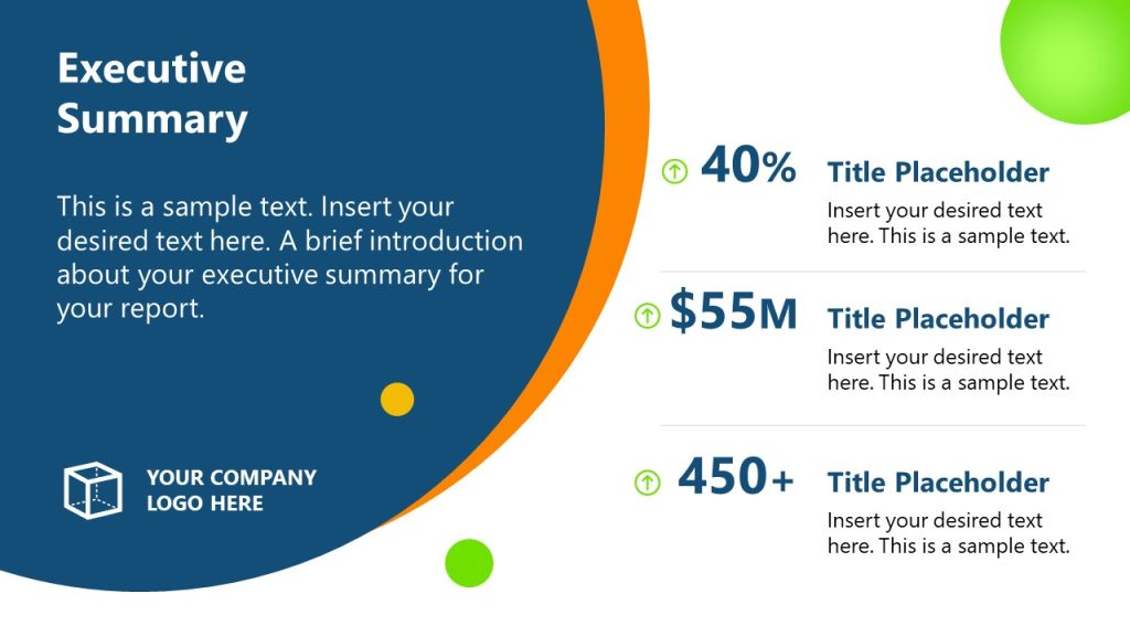 Executive Summary Slide - Annual Report Presentation - SlideModel