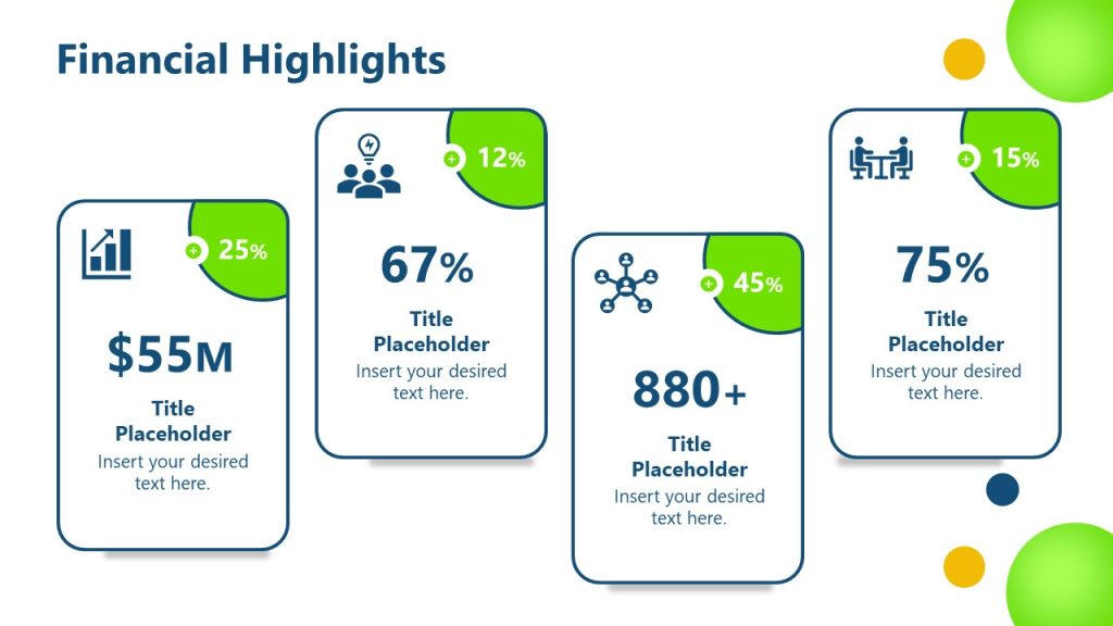 Financial Highlights PPT Template Slide - SlideModel