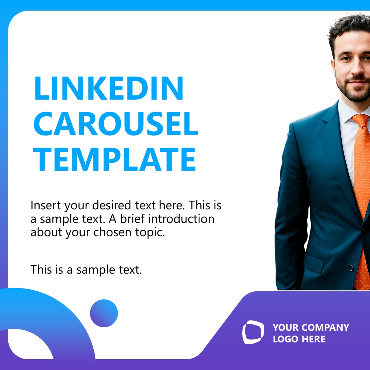 Cover Slide - Personal Branding LinkedIn Carousel Template - SlideModel