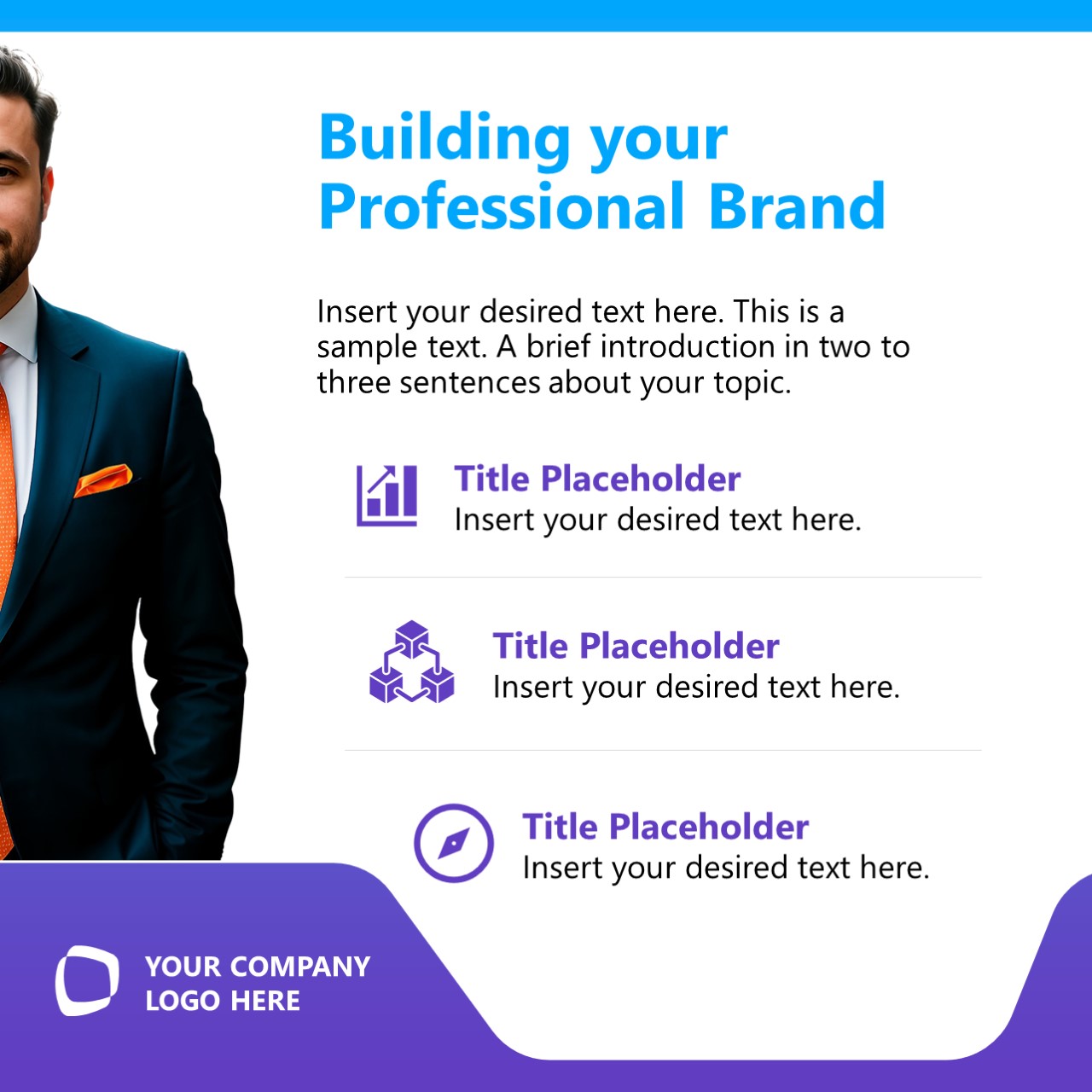 Personal Branding LinkedIn Carousel PowerPoint Template