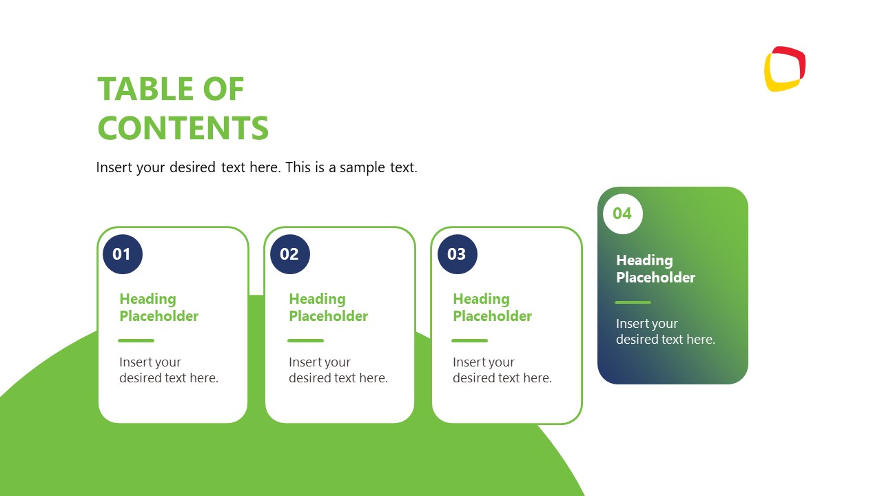 Animated Table of Contents Slide Layouts Template for PowerPoint