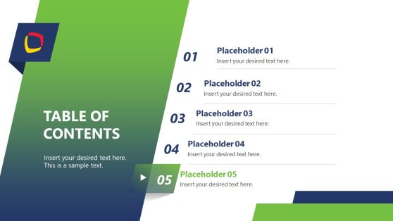 Table of Contents Slide for Business Presentation - SlideModel