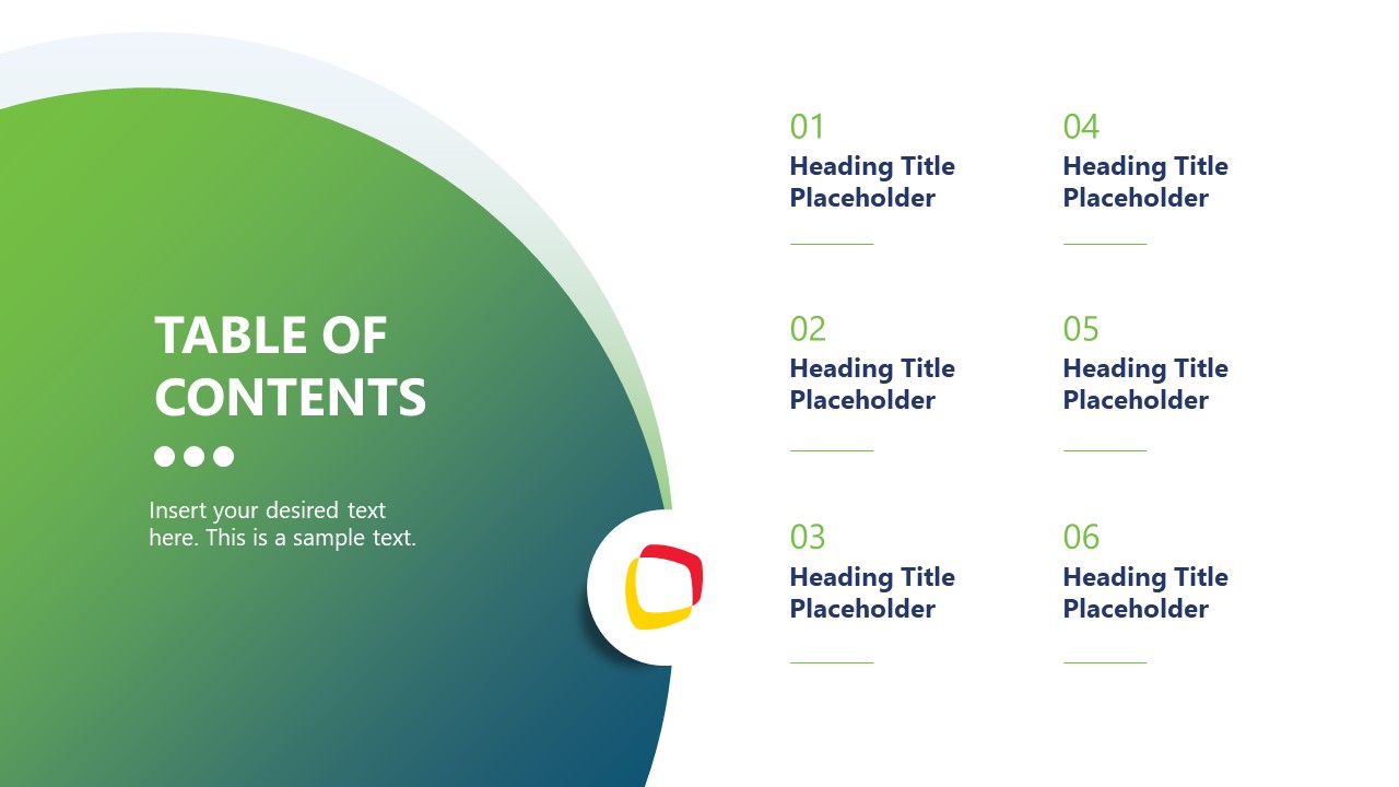 Animated Table of Contents Slide Layouts Template for PowerPoint