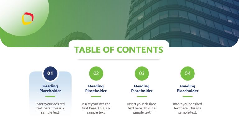 Animated Table of Contents Layouts PPT Slide - SlideModel