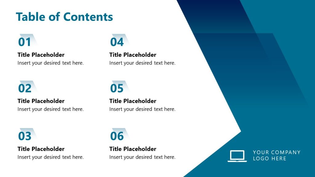 Table of Contents Slide for Split Test Template - SlideModel