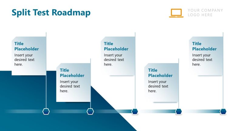 Split Test Roadmap Template Slide - SlideModel
