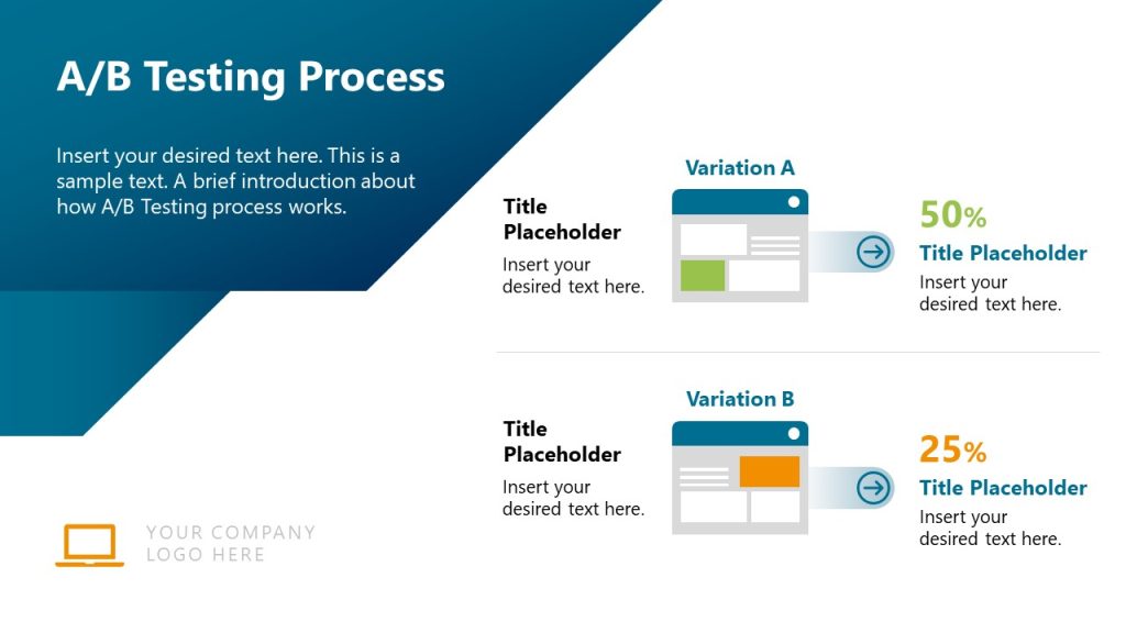A/B Testing Process Slide with Images - SlideModel