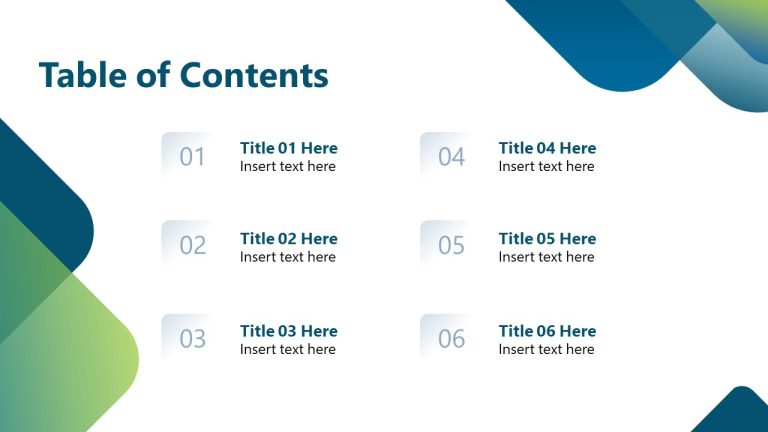 Company Overview Presentation - Table of Contents Slide - SlideModel