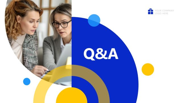 Q&A PowerPoint Slide - Brand Social Media Kit Template - SlideModel