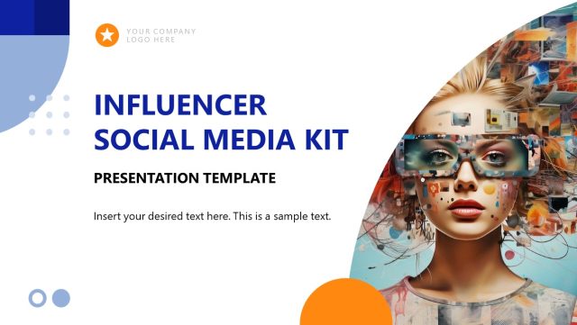 Influencer Social Media Kit Template - Title Slide - SlideModel