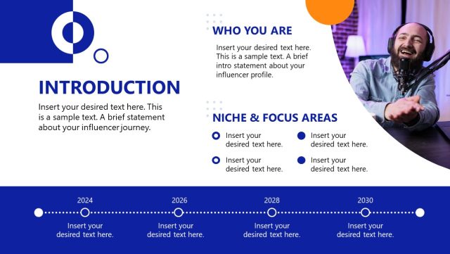 Influencer Social Media Kit Introduction Slide - SlideModel