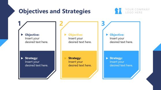 Objectives and Strategies Slide with Columns - SlideModel