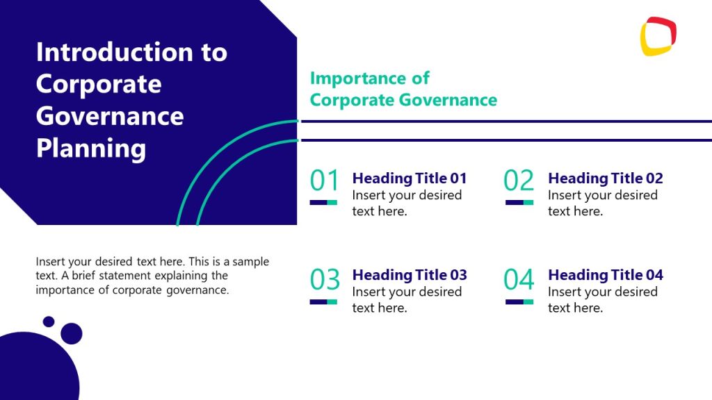 Corporate Governance Planning Intro PPT Slide - SlideModel