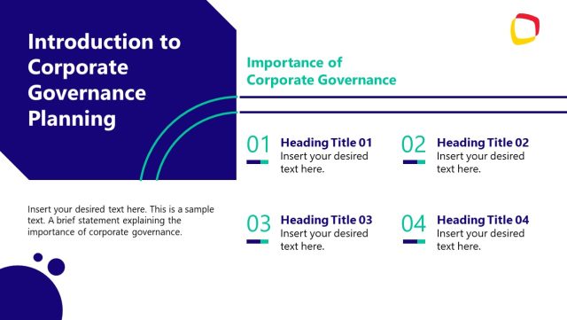 Corporate Governance Planning Intro PPT Slide - SlideModel