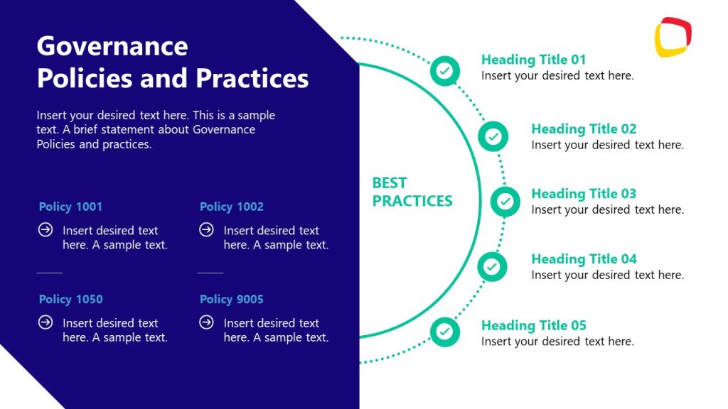 Governance Policies & Practices Slide Template - SlideModel