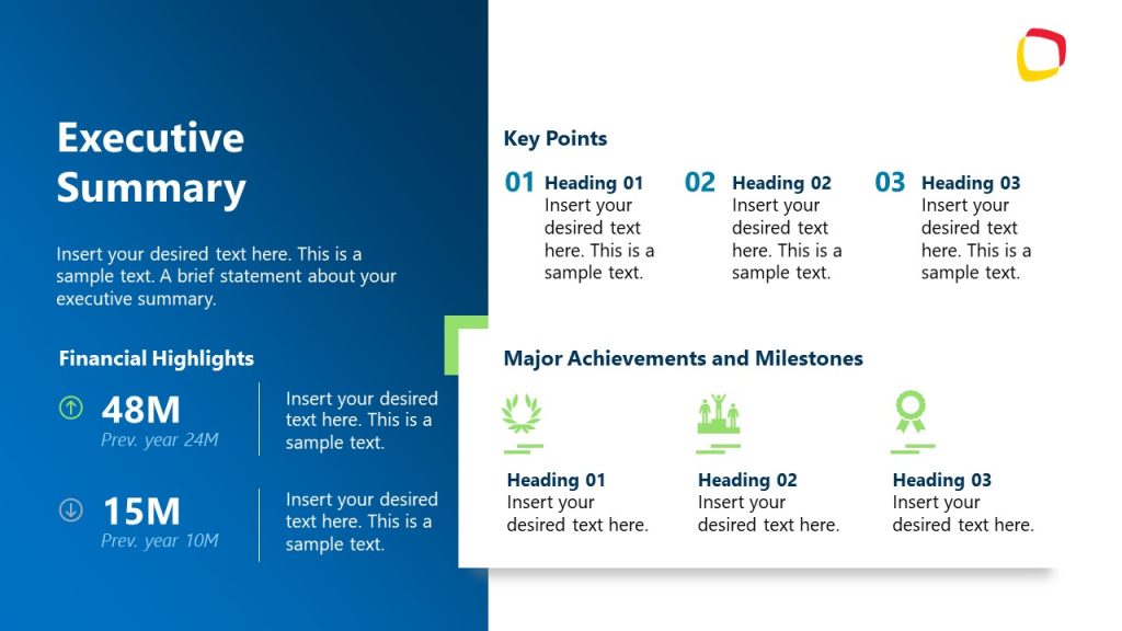 Executive Summary Slide - Year in Review PPT Template - SlideModel